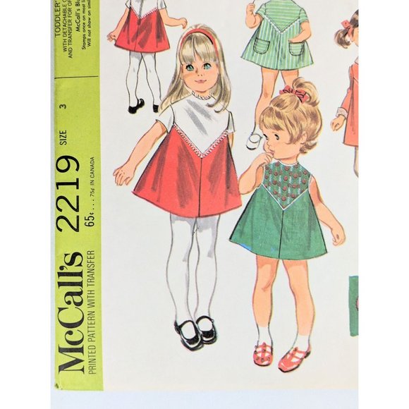 McCall's | Art | 969 Toddlers Dress Sewing Pattern Uncut Detachable ...